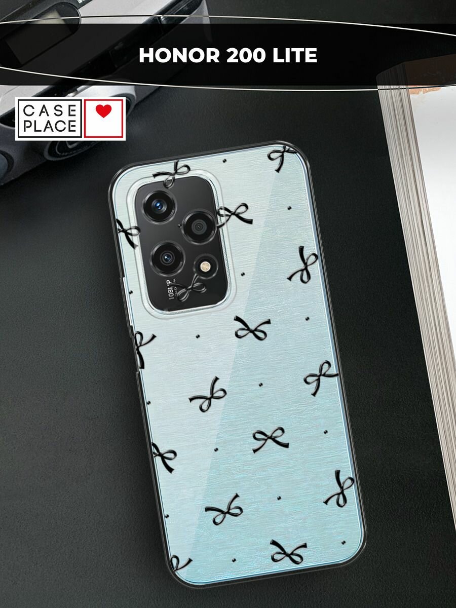 Силиконовый чехол на Honor 200 Lite / Хонор 200 Лайт с принтом Бантики и точки