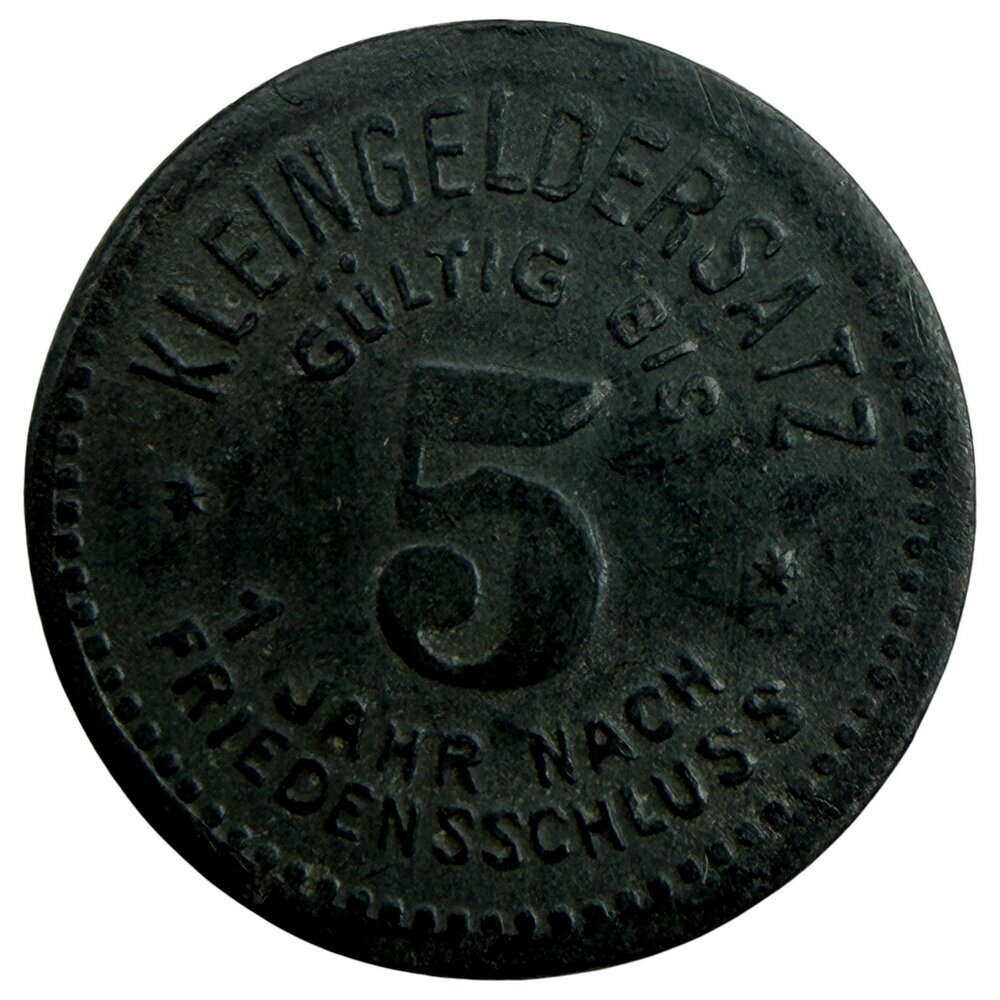 Германия, Германская империя, Шмёльн 5 пфеннигов 1918 г.