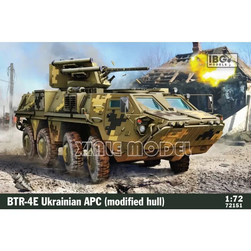 Пластиковый модельный конструктор IBG 72151 БТР-4Е 1/72