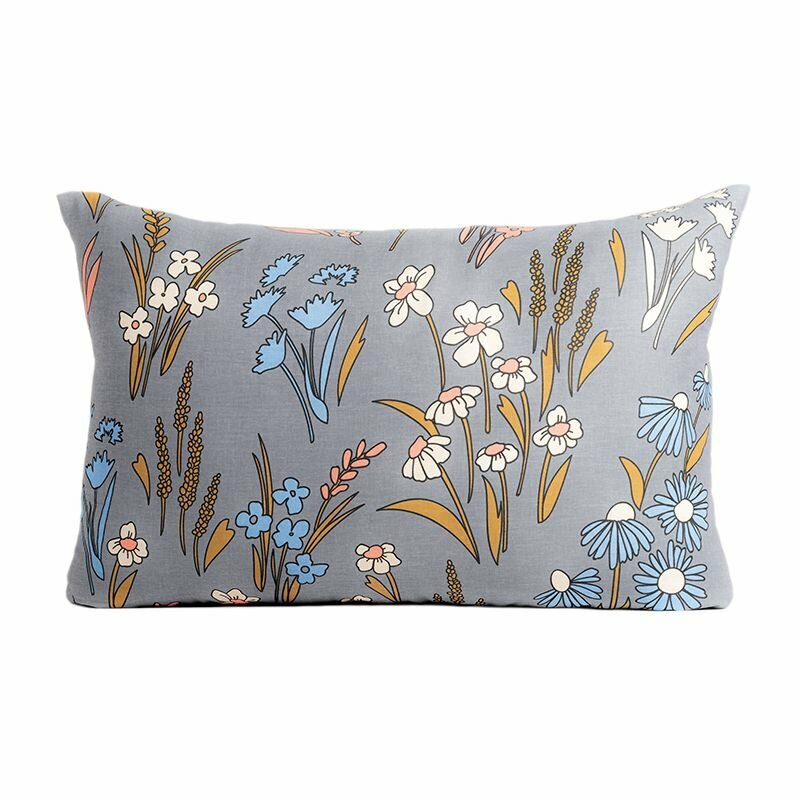 Наволочка на молнии Arneo Home Bloom 50x70 см, 1 шт, 100% хлопок