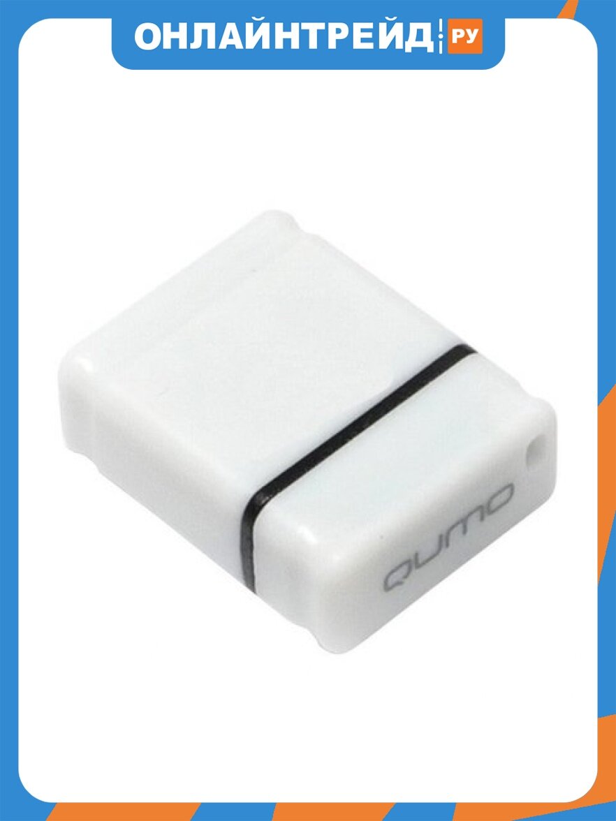 Флешка 16Gb Qumo Nano White USB 2.0 (QM16GUD-NANO-W)
