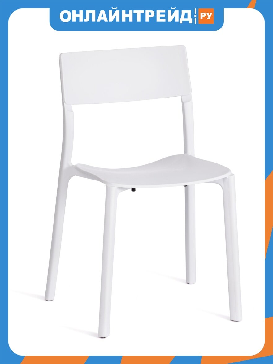 Стул Tetchair LENTO (mod. 43) / 1 шт. в упаковке, пластик, 43 х 49 х 77 см, White (Белый) 1