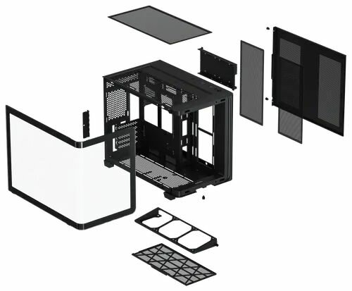 Компьютерный корпус XASTRA QR600M (QR600M-0F-UC-L) черный - Mini Tower, Micro-ATX, USB 3.2 Gen 1 Type-A