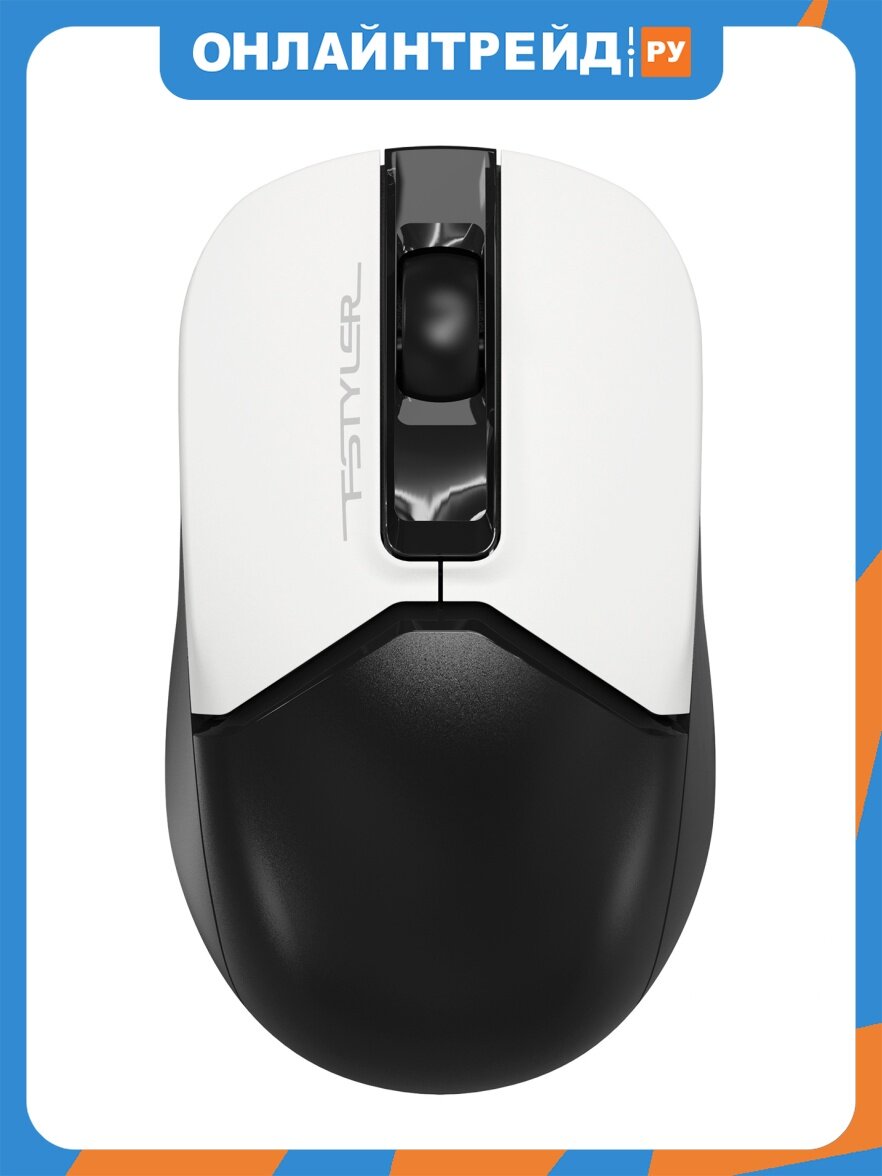 Мышь A4TECH Fstyler FG12S Panda белый/черный оптическая silent USB (1454159)