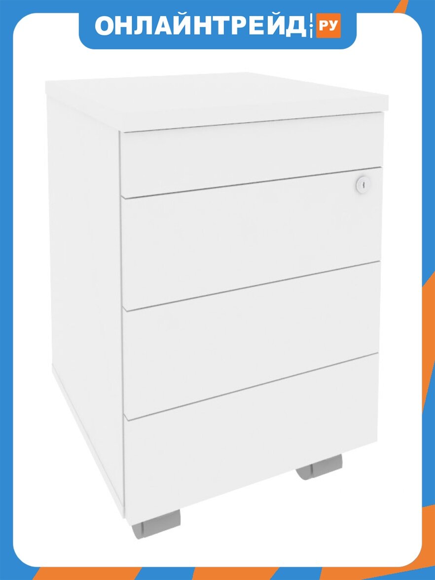 Тумба Riva CHAIR мобильная (TIP-ON) O. TM-3 TIP Белый бриллиант 432*460*633 Onix