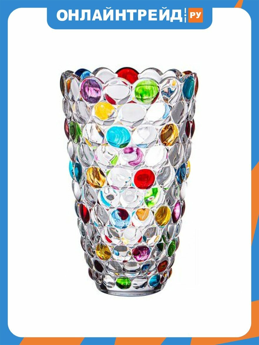 Ваза Lefard "bubbles colored" 15,2х15,2х23,8 см. (695-050)