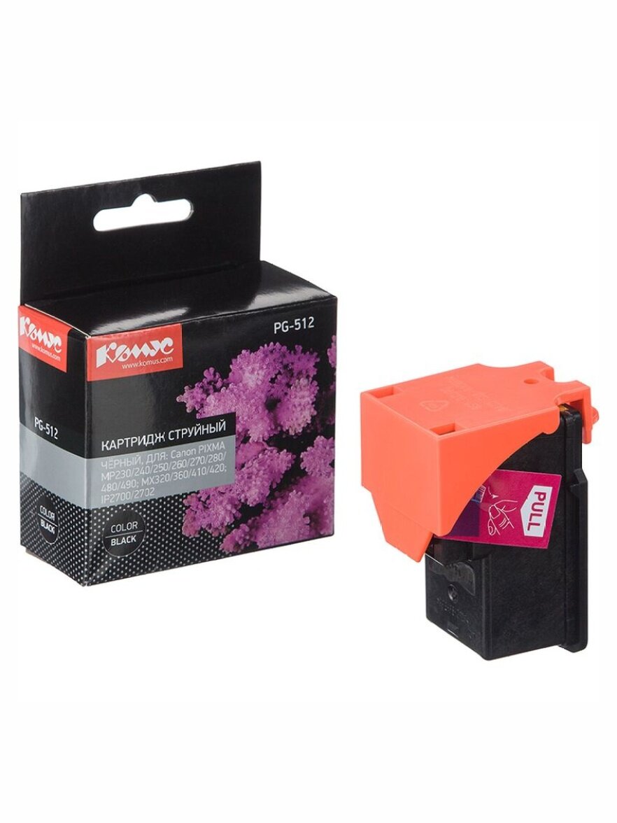 Струйный картридж Комус PG-512 (2969B007) чер. для MP240/250/260/270