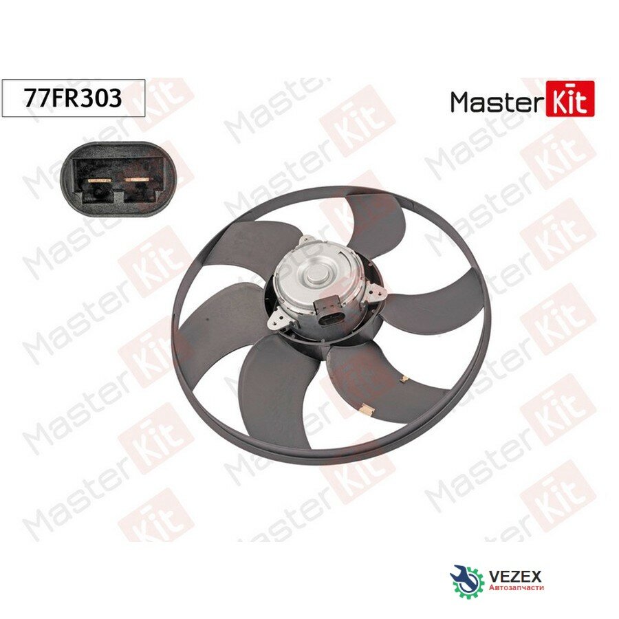 MASTERKIT 77FR303 Вентилятор охлаждения радиатора Renault LOGAN I (LS_, KS_)/SANDERO 2004 - 77FR303