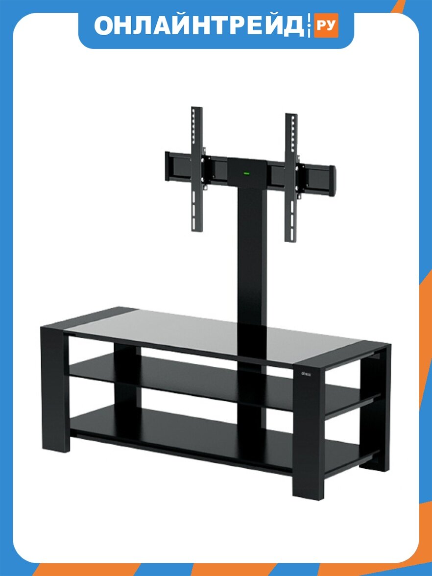 Стойка для ТВ Holder TV-32110 черный, матовое + черное стекло