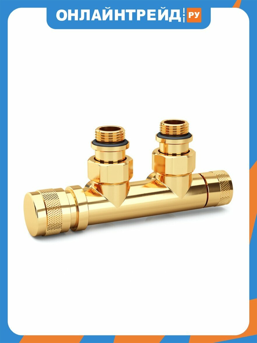 Узел SR Rubinetterie нижнего подключения угловой 1/2"х3/4"Е Золото (левый)