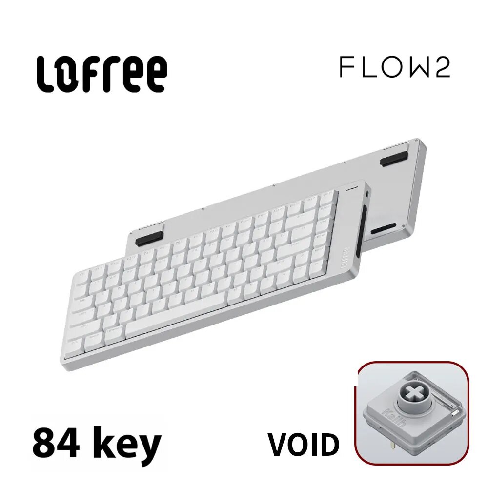 LOFREE FLOW2 механическая беспроводная клавиатура Белый, 84Key Silver VOID