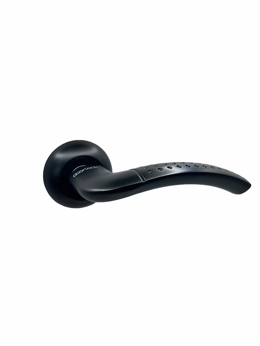 Doorlock Ручка для входной металлической двери Loft A19R BLACK черная А 55-85мм, шток 130мм