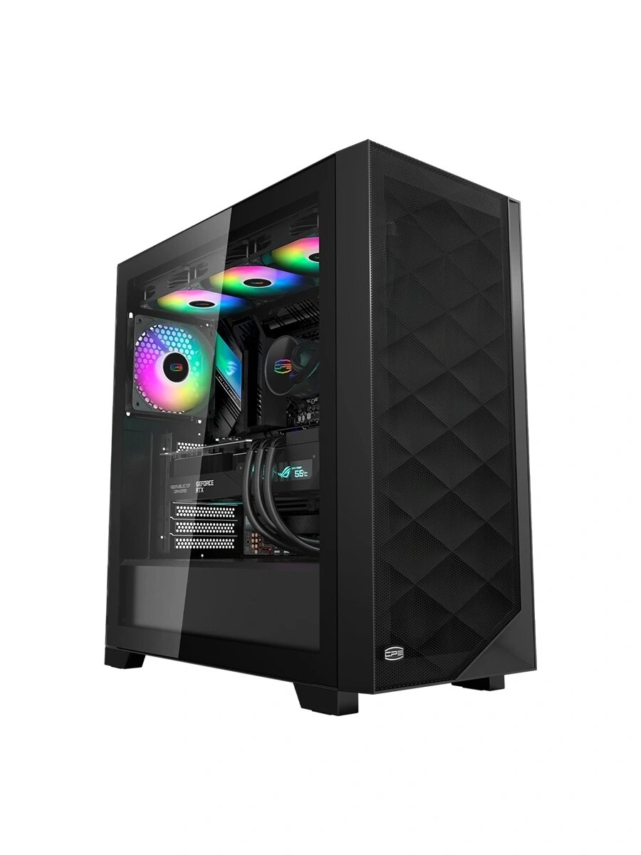 Корпус PcCooler C3D510 BK ARGB черный без БП ATX 5x120mm 5x140mm 2xUSB3.0 audio bott PSU