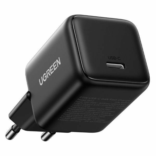 Сетевое зарядное устройство uGreen X512 Mini 20W USB-C GaN Fast Charger EU черное