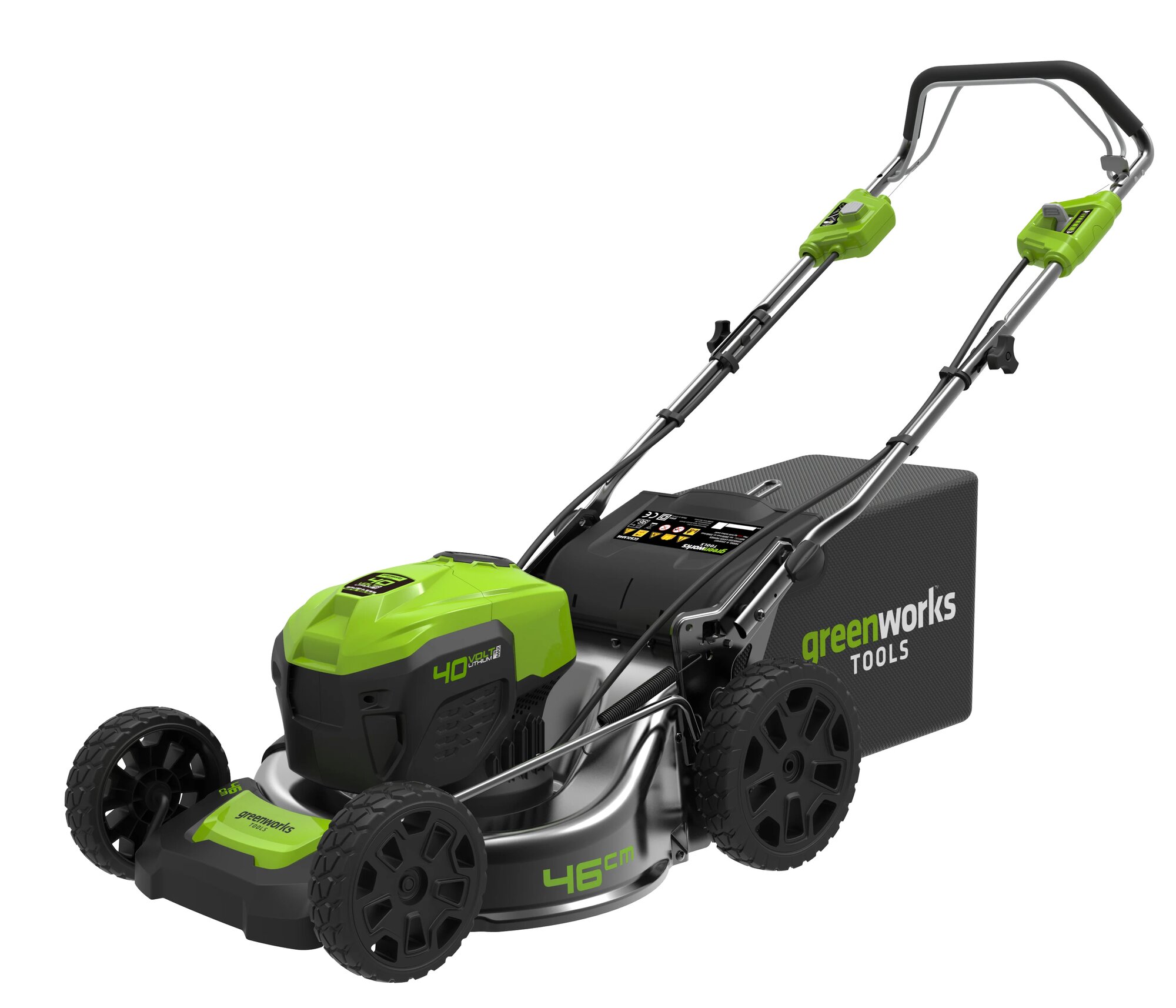 Газонокосилка аккумуляторная Greenworks GD40LM46SP, 40В, 46см, самоходная, бесщеточная, без АКБ и ЗУ