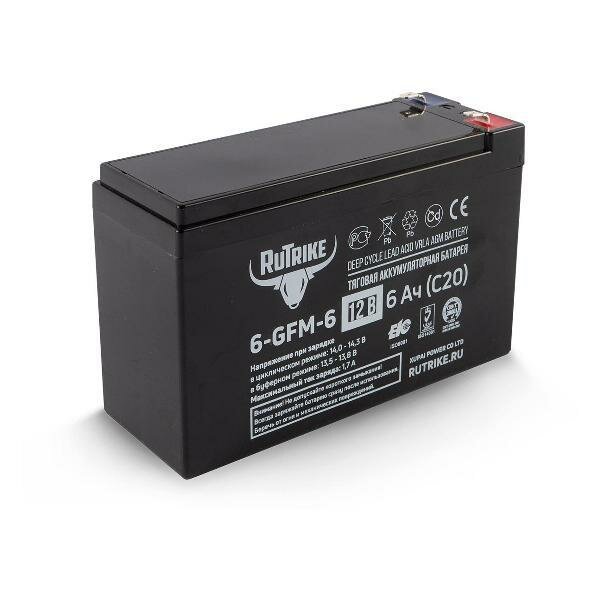 Аккумулятор для ИБП Rutrike 6-GFM-6 (12V6A/H C20)