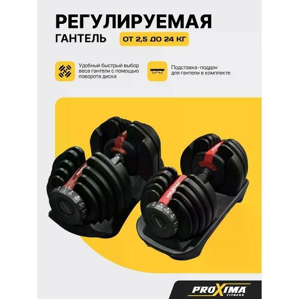 Гантель Proxima Gigant, 24 кг