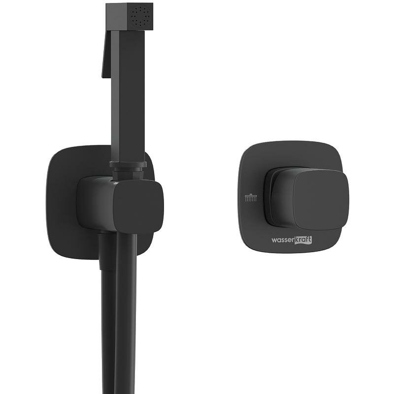 Гигиенический душ со смесителем WasserKRAFT Nuthe A9151.327.241.212, черный матовый