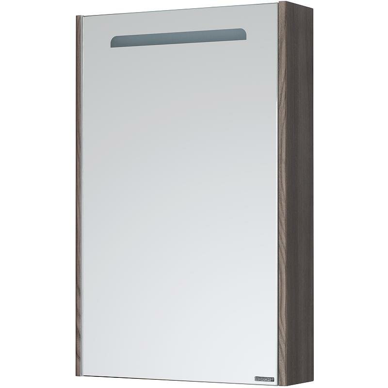 Зеркальный шкаф Aquaton Сильва 50 L 1A215502SIW5L с подсветкой Дуб макиато