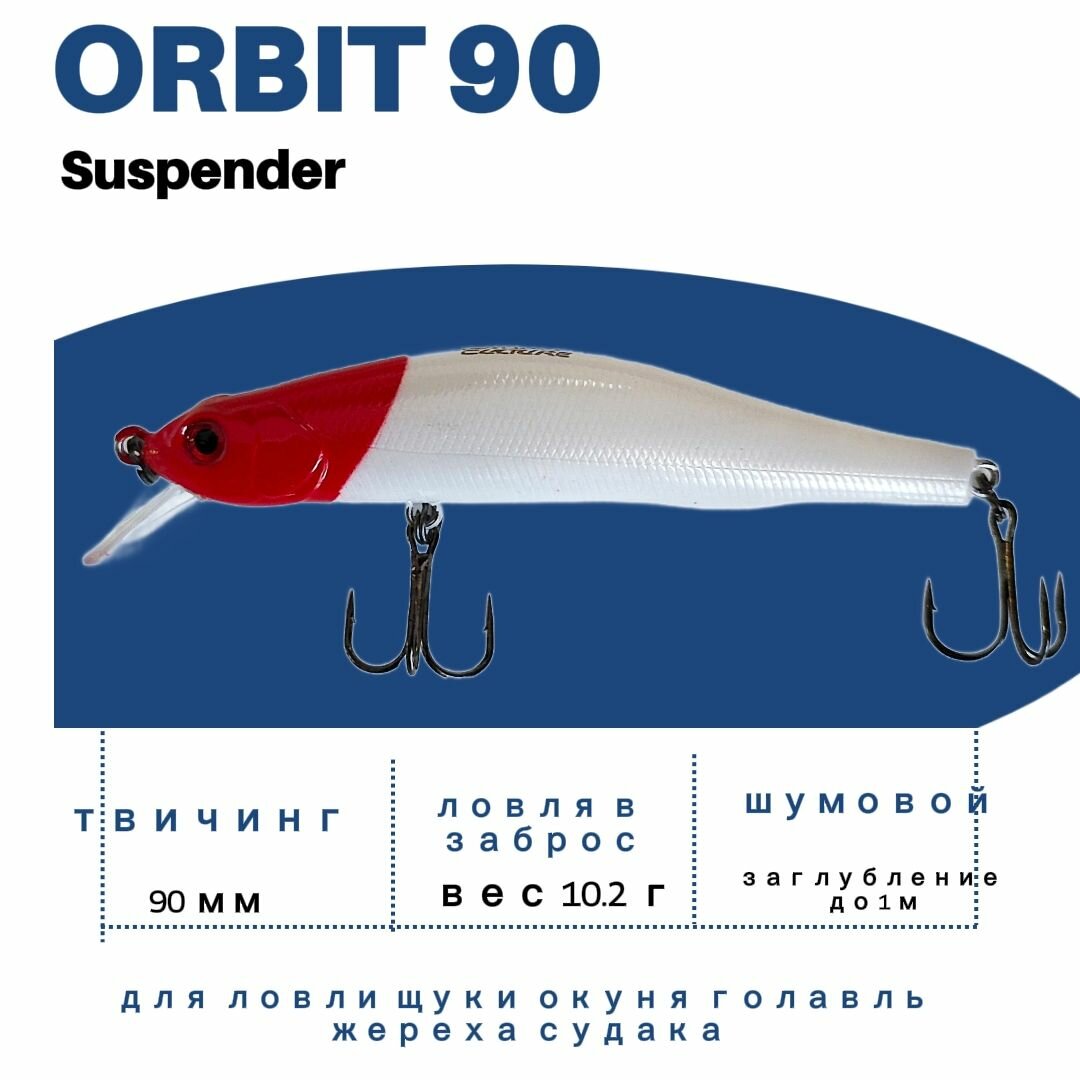 Воблер Orbit 90 SP 10.2g шумовой до 1,0, м col#003 на щуку , судака , окуня