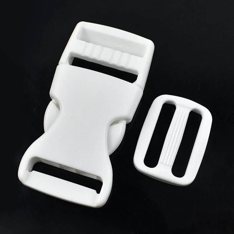 Комплекты пластиковых пряжек Meetee 5/10/20 шт. 15/20/25 мм Белый, 25mm-10Sets, B3