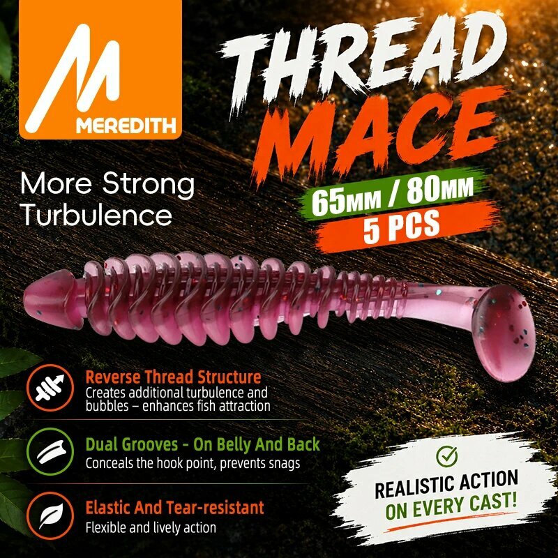 Набор приманок MEREDITH с ароматом креветок 65мм 80мм 80mm, Color S26-5pcs