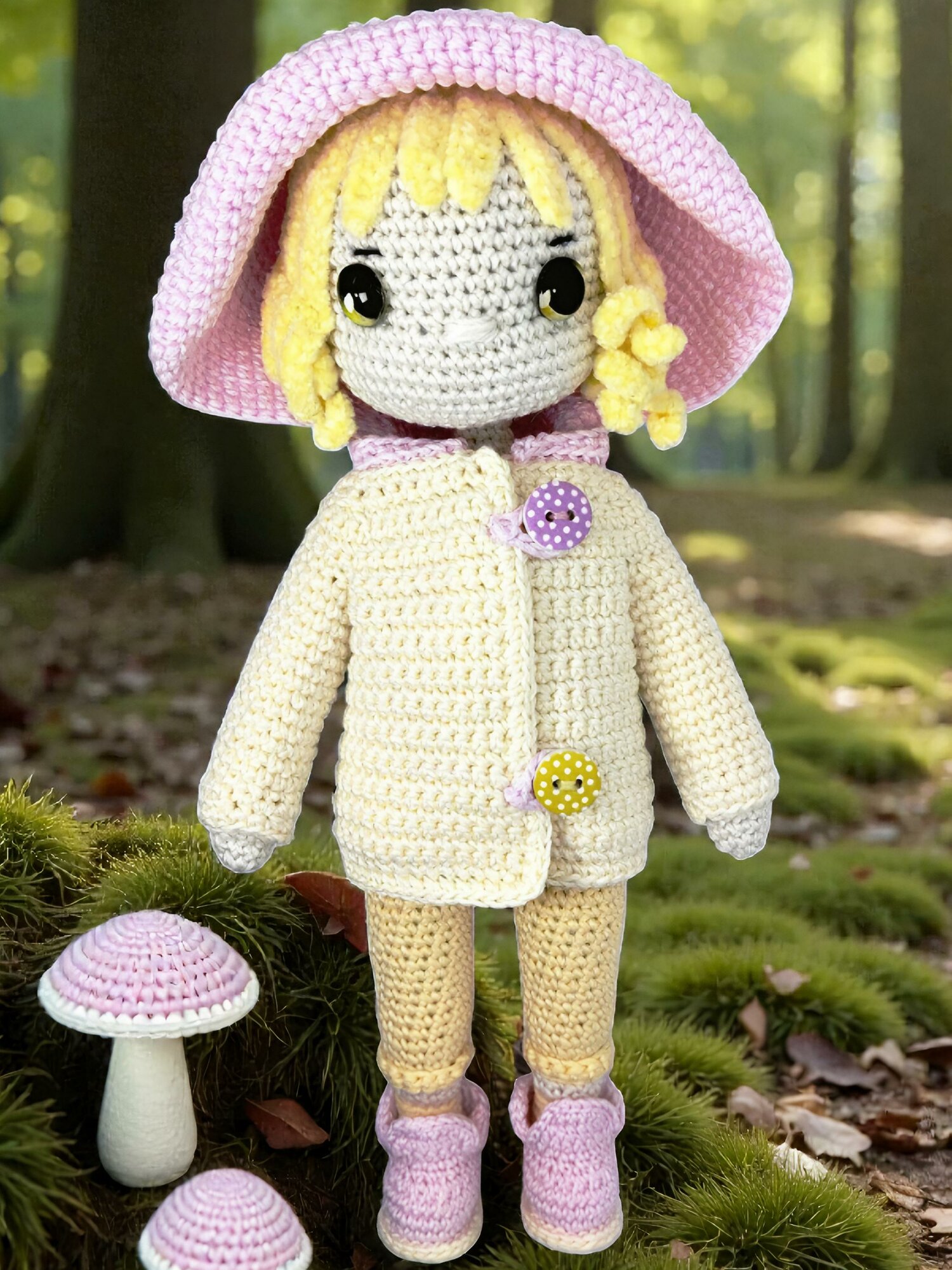 Кукла YushKa Handmade "Блондиночка", ручная работа, 20см, вязаная