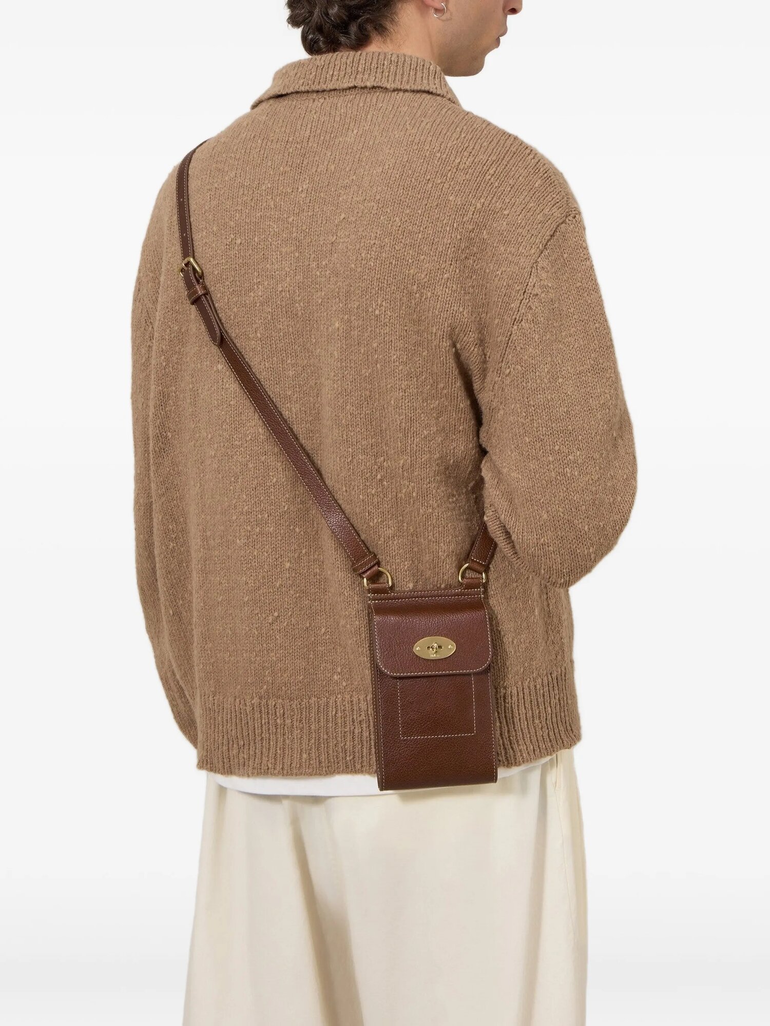 Сумка Mulberry Mini Antony grained-leather messenger bag — фото 1
