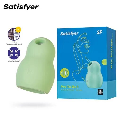 Satisfyer Вакуумный стимулятор клитора Pro To Go 1, мятный