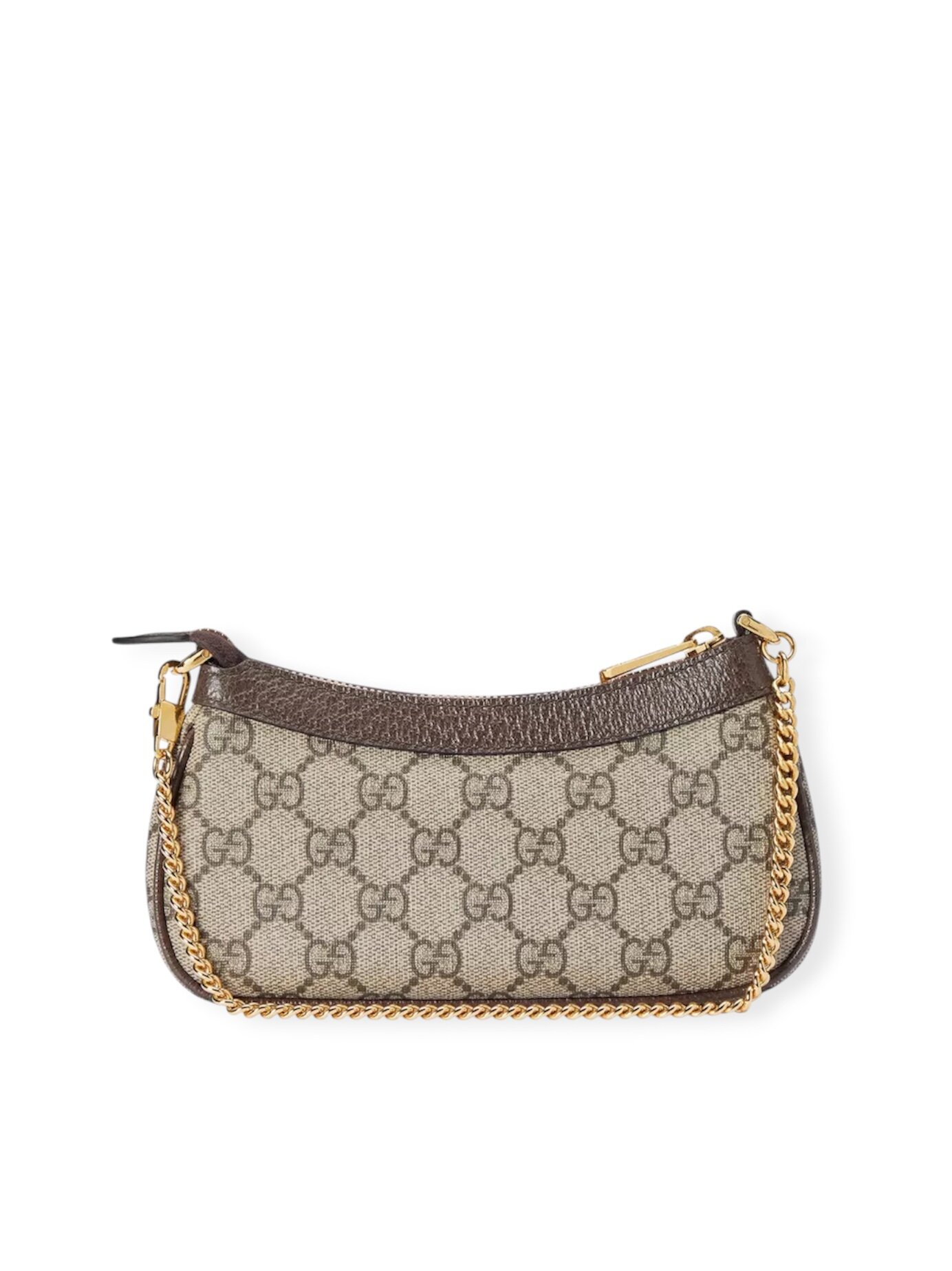 Сумка GUCCI Ophidia Canvas Mini, бежевый/коричневый — фото 1
