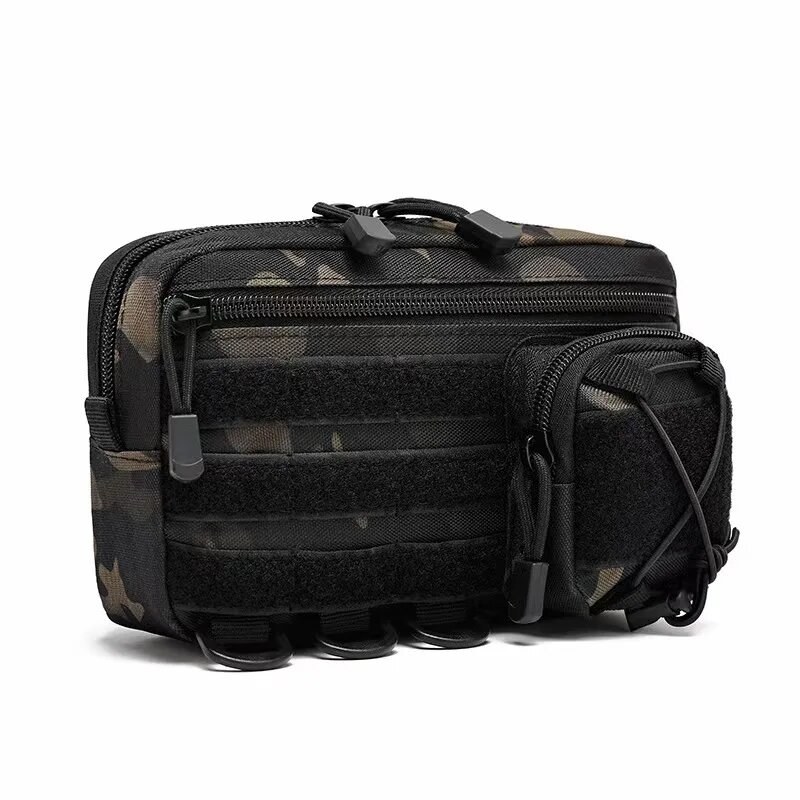Тактическая сумка на пояс GAZJYUSP Black Camo