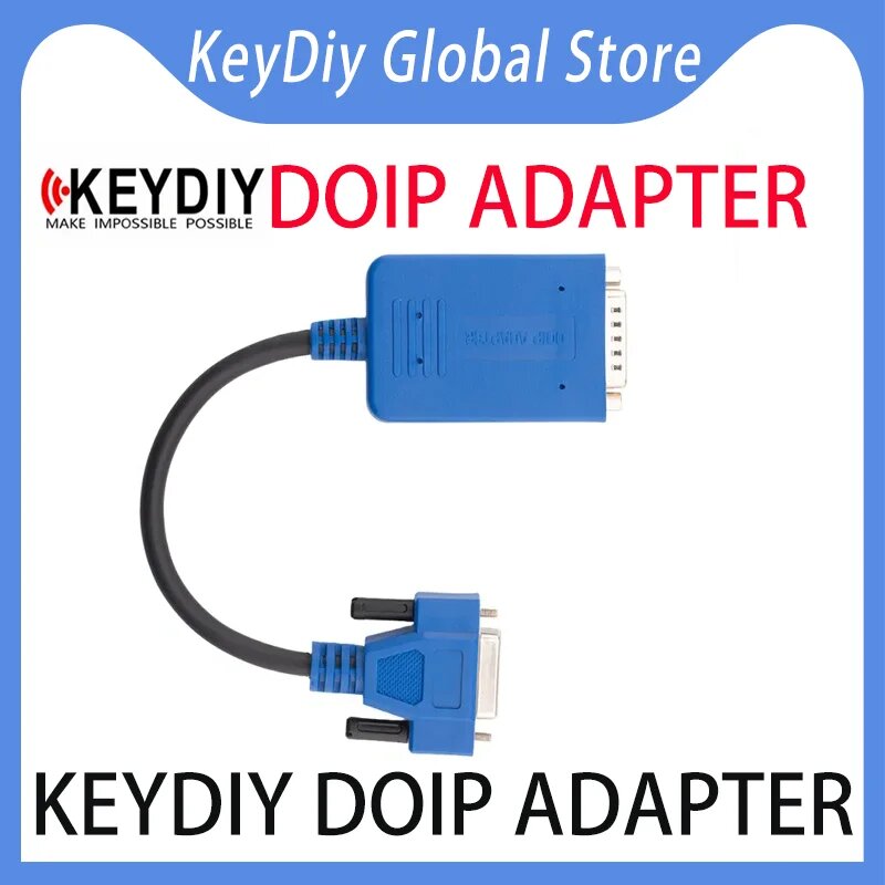 Адаптер KEYDIY DOIP для KD X4, в основном предназначенный для сопряжения автомобилей, использующих протокол DOIP для связи в автомобиле в режиме Ethernet.