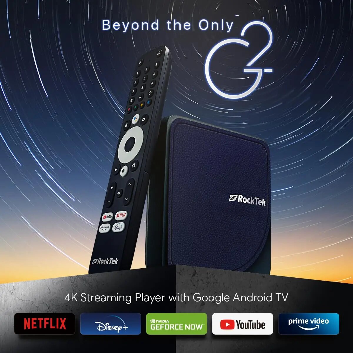RockTek Android TV Box 4GB+64GB, EU Plug — фото 1