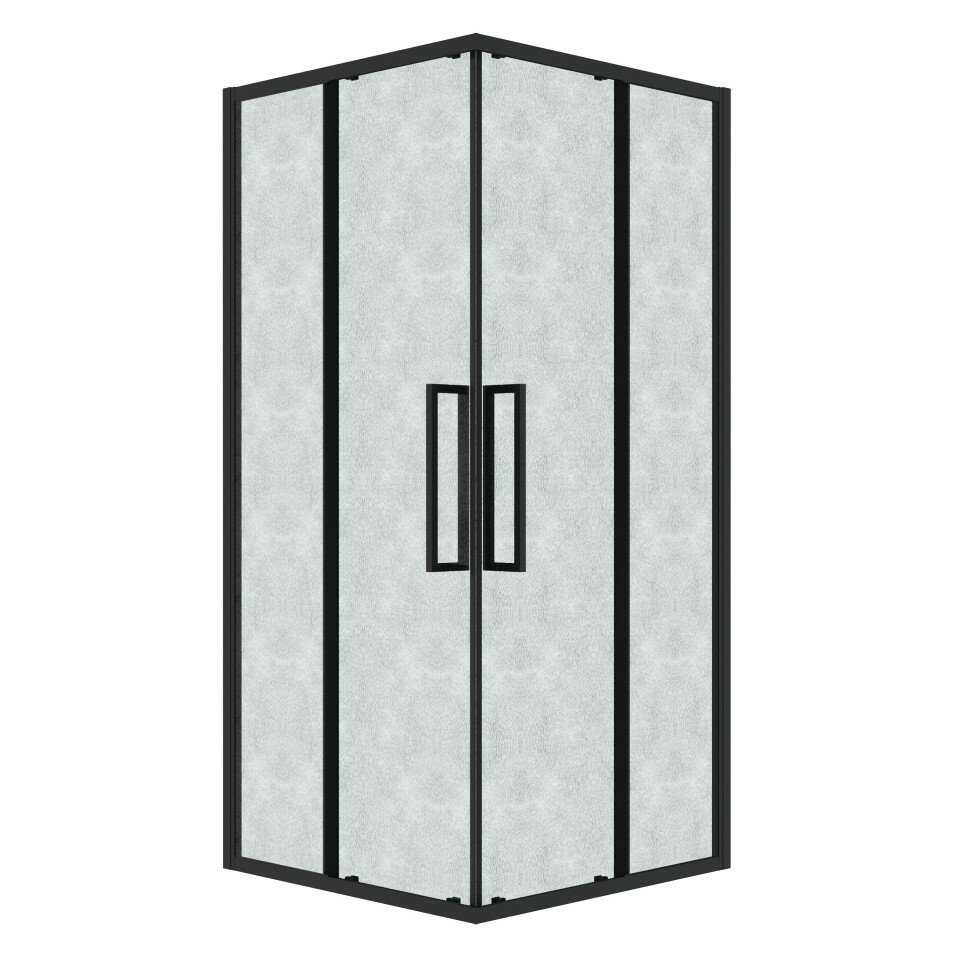 Душевое ограждение Grossman Cosmo 300. K33.02.9090.21.02 (90х90х195) квадрат, черный матовый