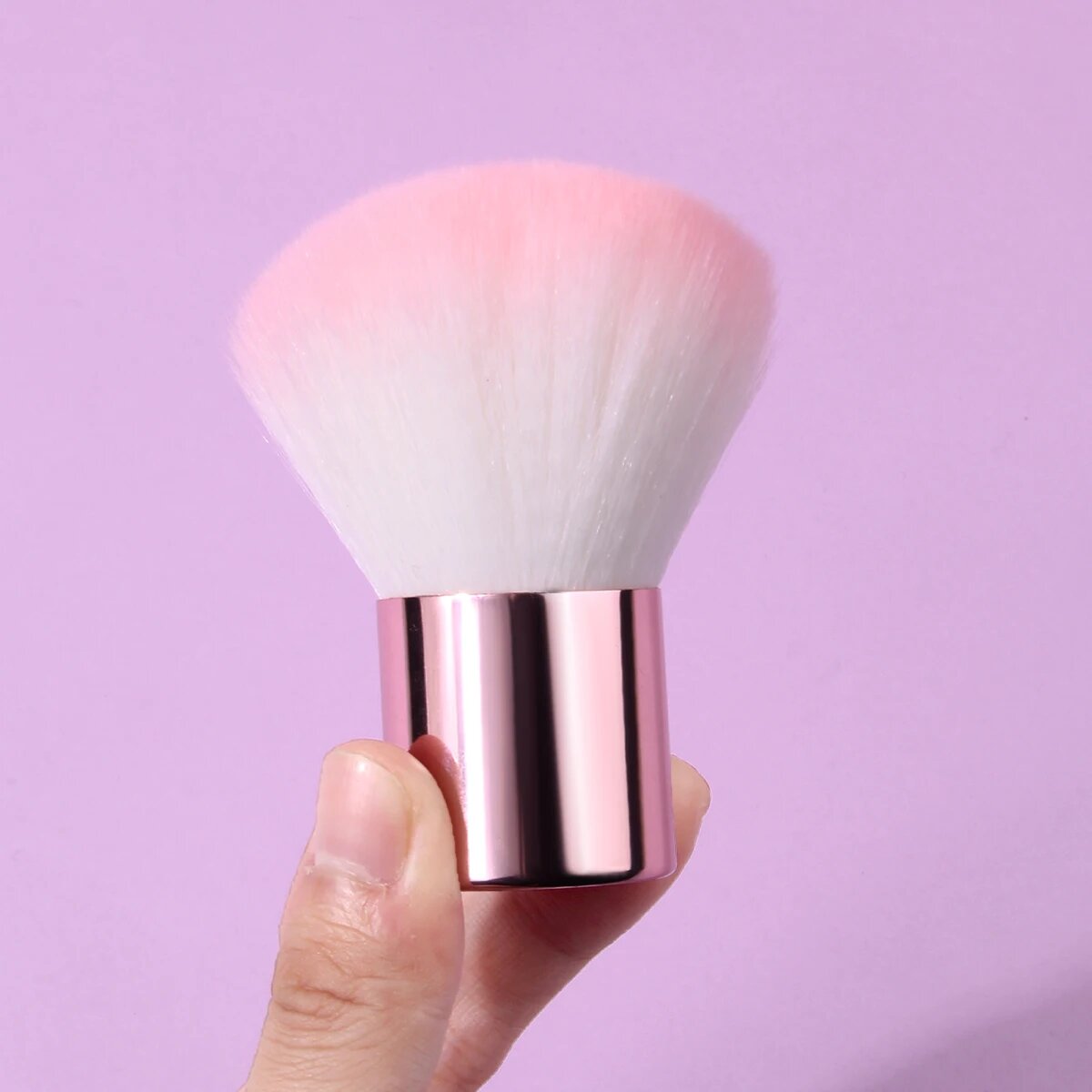 Металлическая кисть для маникюра в форме гриба Pink