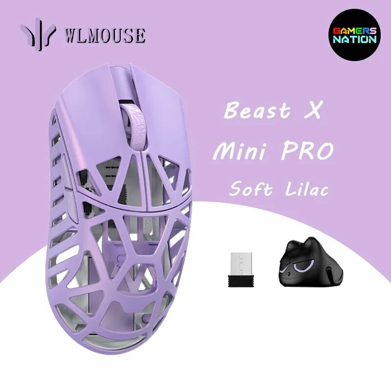 Wlmouse Игровая мышь беспроводная BEAST X MINI PRO, сиреневый