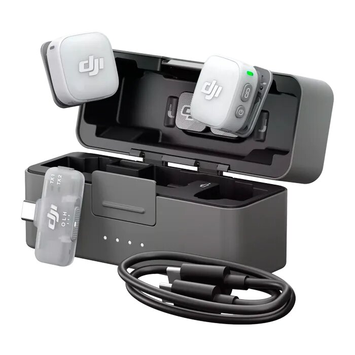 Беспроводной микрофон DJI Mic Mini 2 2TX + 1RX+Charging Case, с зарядным кейсом, петличный, динамический