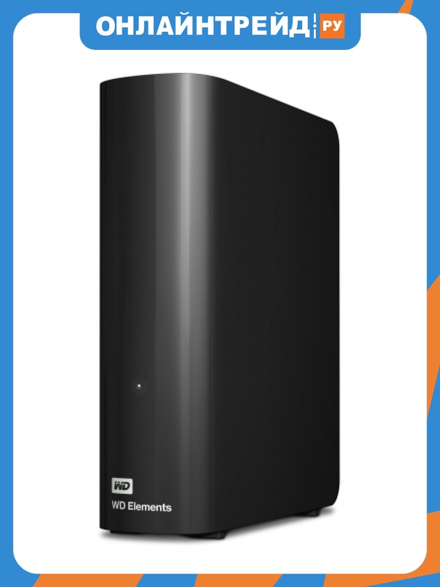 Внешний жесткий диск Western Digital WD Elements Desktop, 6 ТБ, USB 3.0 (WDBWLG0060HBK-EESN) черный