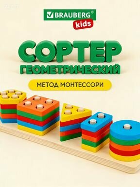 Деревянный сортер Монтессори, пирамидка с геометрическими фигурами для детей от 3 лет развивающая игрушка деревянная пирамидка сортировка фигур для малышей