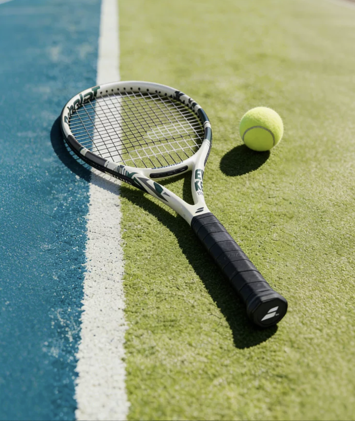 Теннисная ракетка Babolat EVOKE TEAM (Серебристо-зеленый, специальная серия) для начинающих, рукоятка 2мужчин