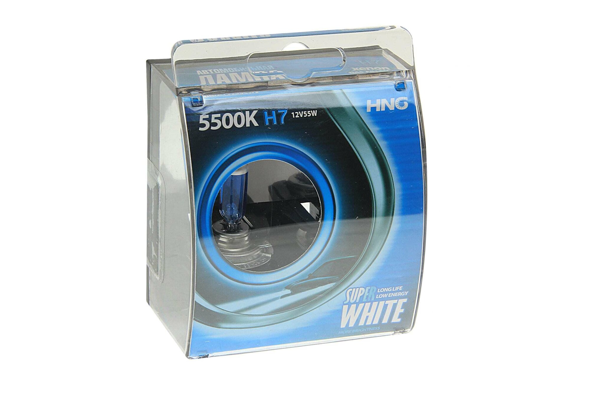 Галогенная лампа H7 (55) PX26d SUPER WHITE 5500K (2шт) 12V HNG/Автолампы