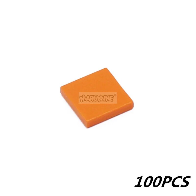 Оранжевые строительные блоки Marumine 2x2, 100 шт