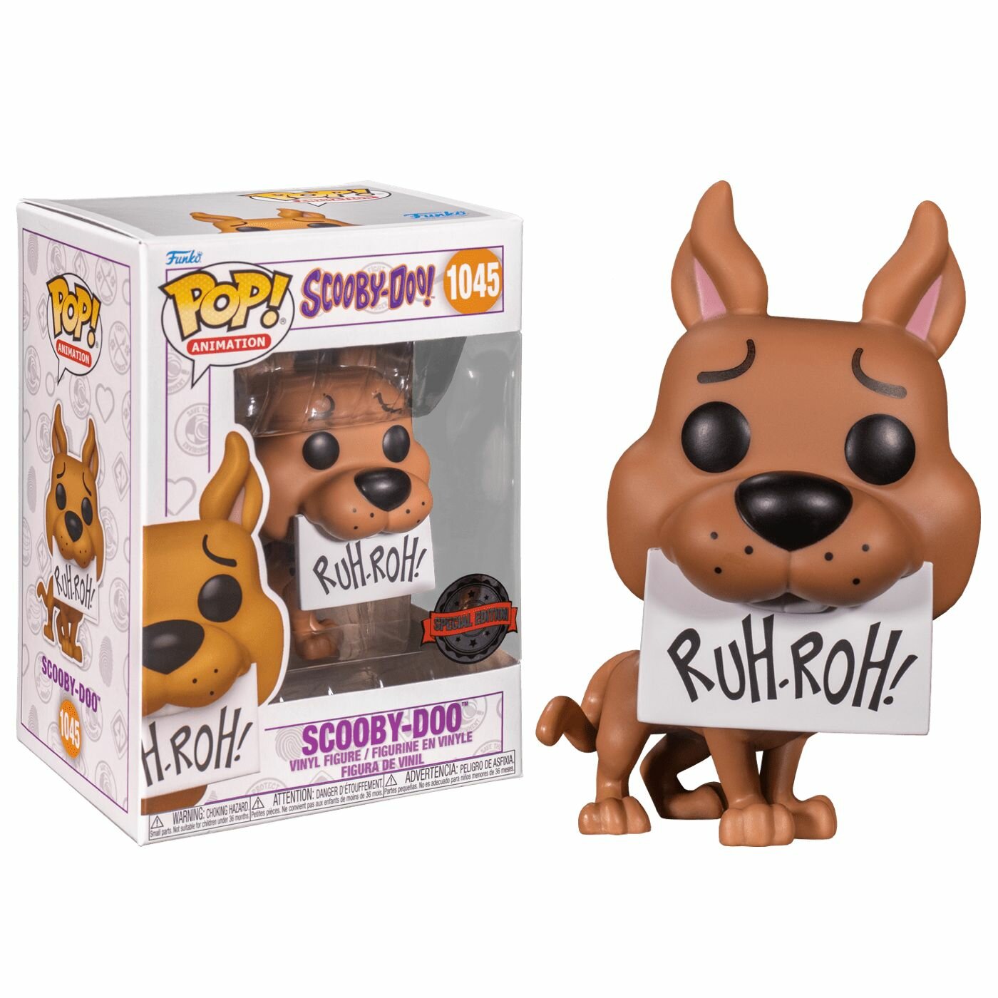 Фигурка Funko Pop Фанко поп Скуби-Ду с табличкой Scooby Doo with Ruh-Roh! Sign из мультика Скуби-Ду 1045