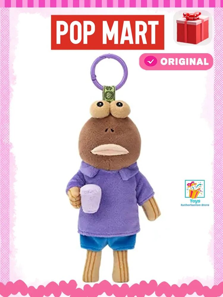 Коллекционная фигурки игрушка POP MART Dazed Fish SpongeBob Squarepants Bikini Bottom Buddies Series 100% оригинал, подарок на день рождения, Не Слепая коробка