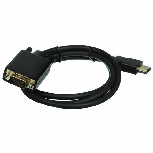 Кабель соединительный, разъемы HDMI - VGA , длина 1 м, цвет- черный, надежный