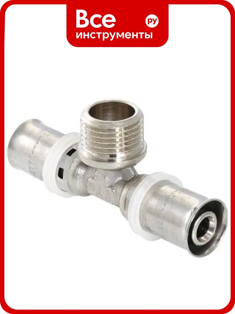 Тройник пресс с переходом на наружную резьбу 20х3/4х20 Valtec VTm.233. N.200520