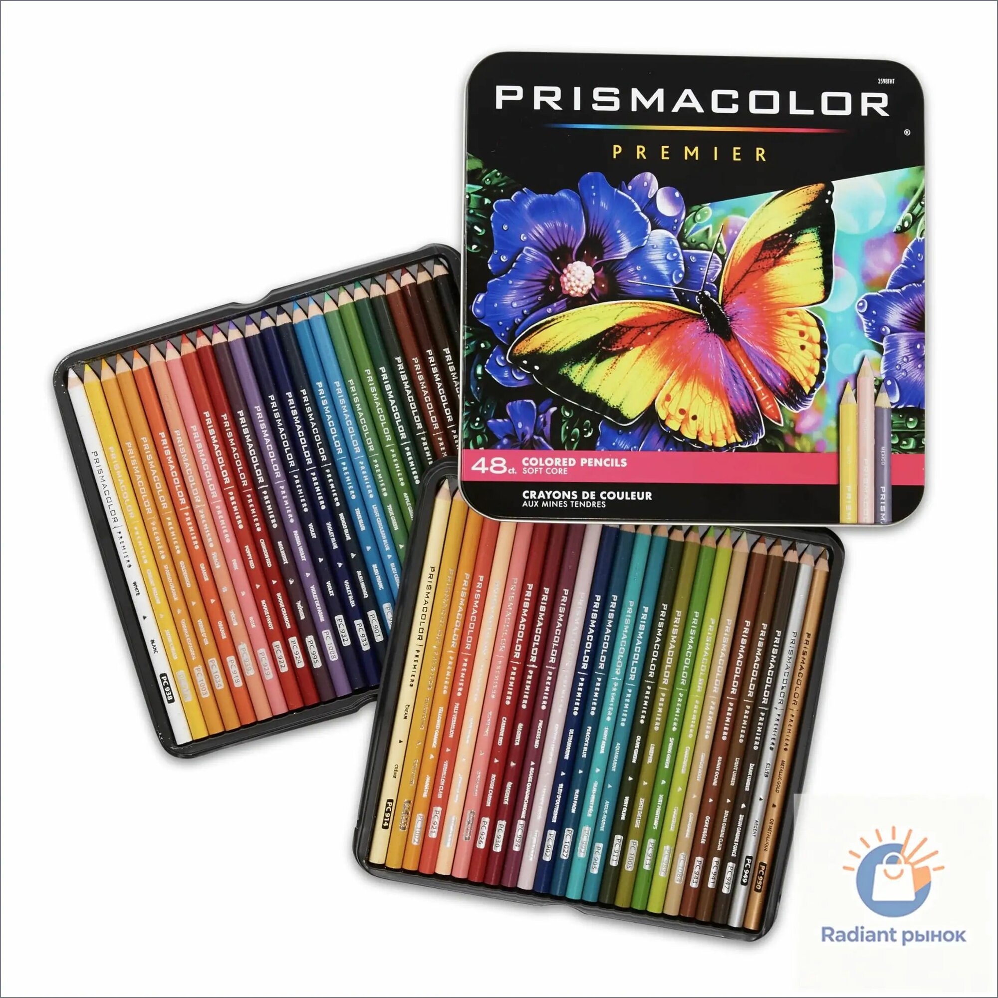 Prismacolor Набор карандашей, вид карандаша: Цветной, Восковой, 48 шт.