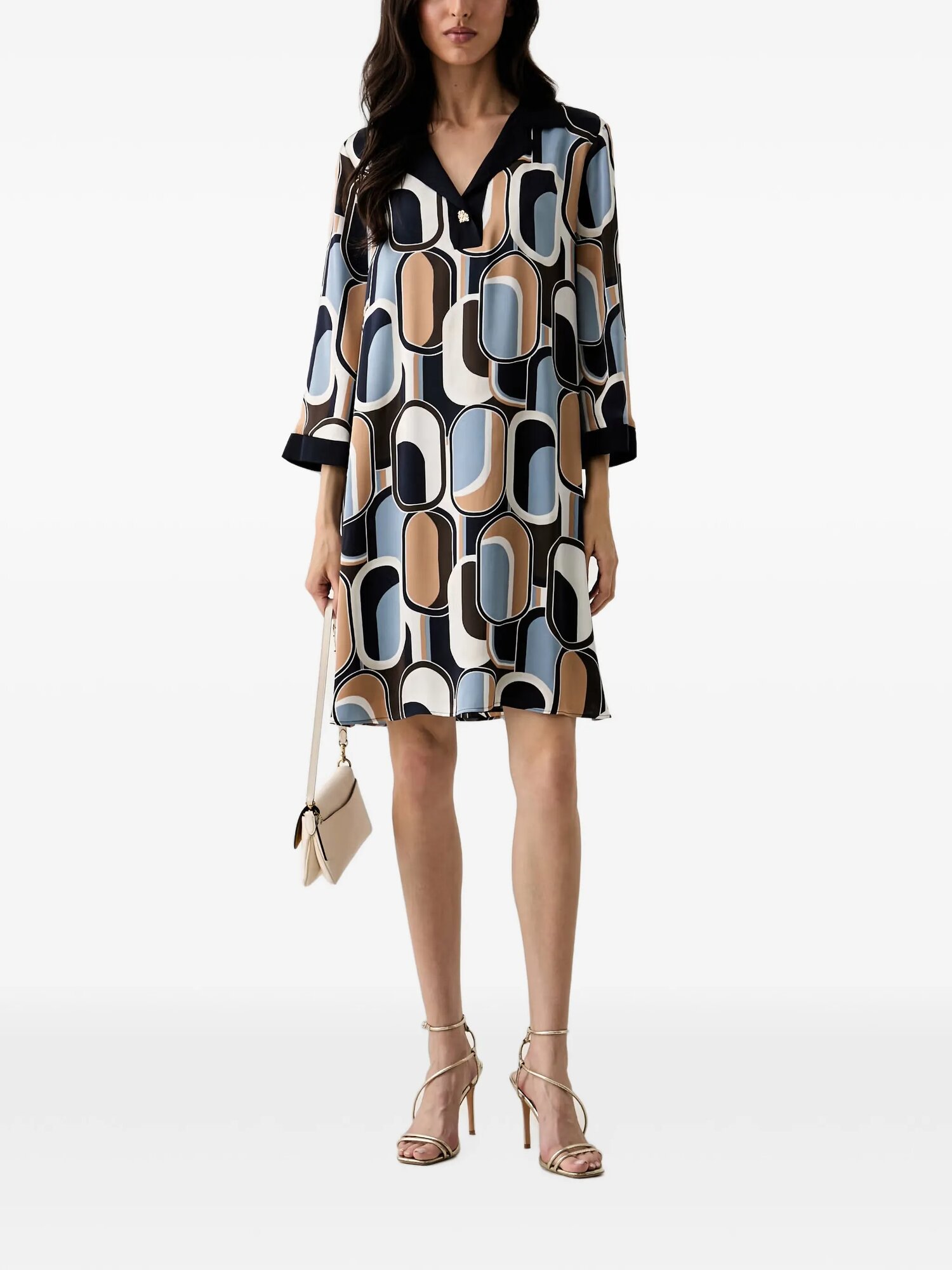 Платье Geometric-print shift dress