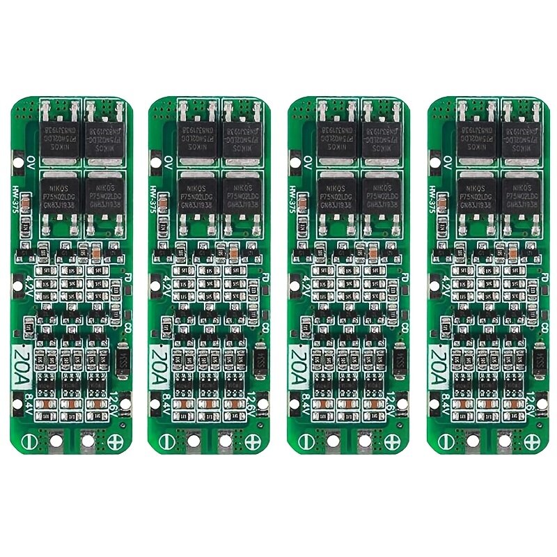 Модуль BMS 3S 20A 12.6V для литий-ионных аккумуляторов 18650, плата защиты, 4 шт.