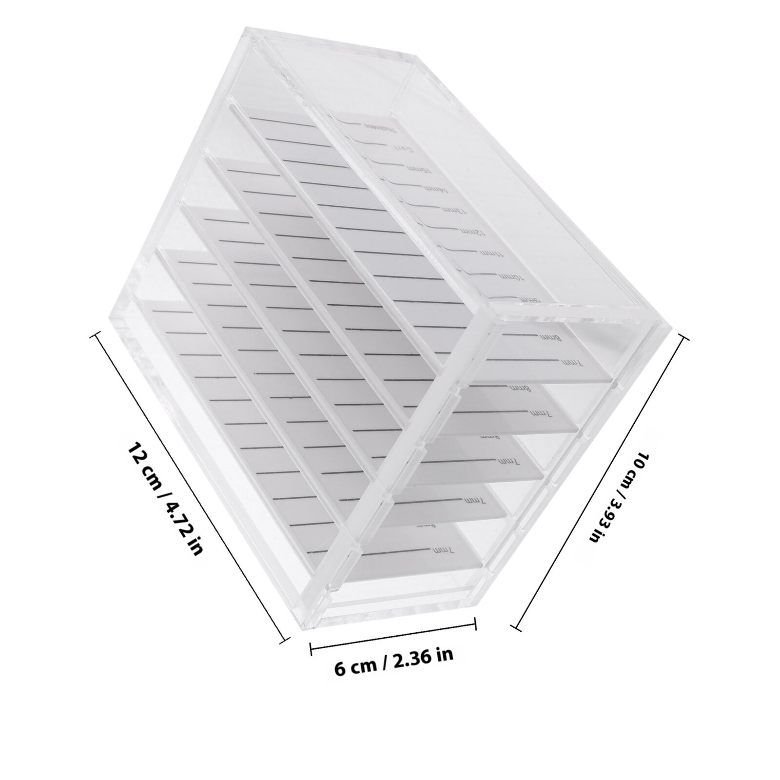 Прозрачный Кейс Для Накладных Ресниц Из Акрила Компактный 12X10X6CM